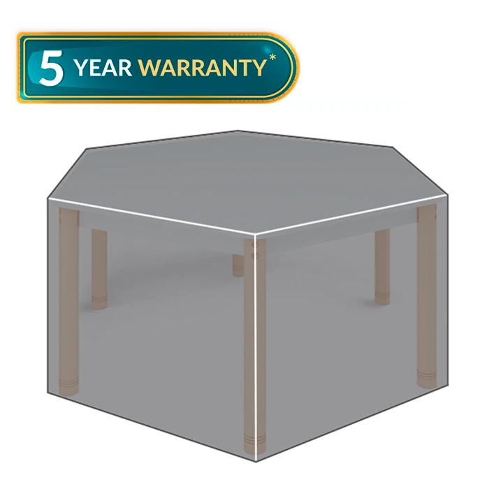 Outdoor weatherproof cover, custom size - Hexagonal garden table - Trufi